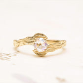 Moissanite Leaf Engagement Ring – Vinny & Charles