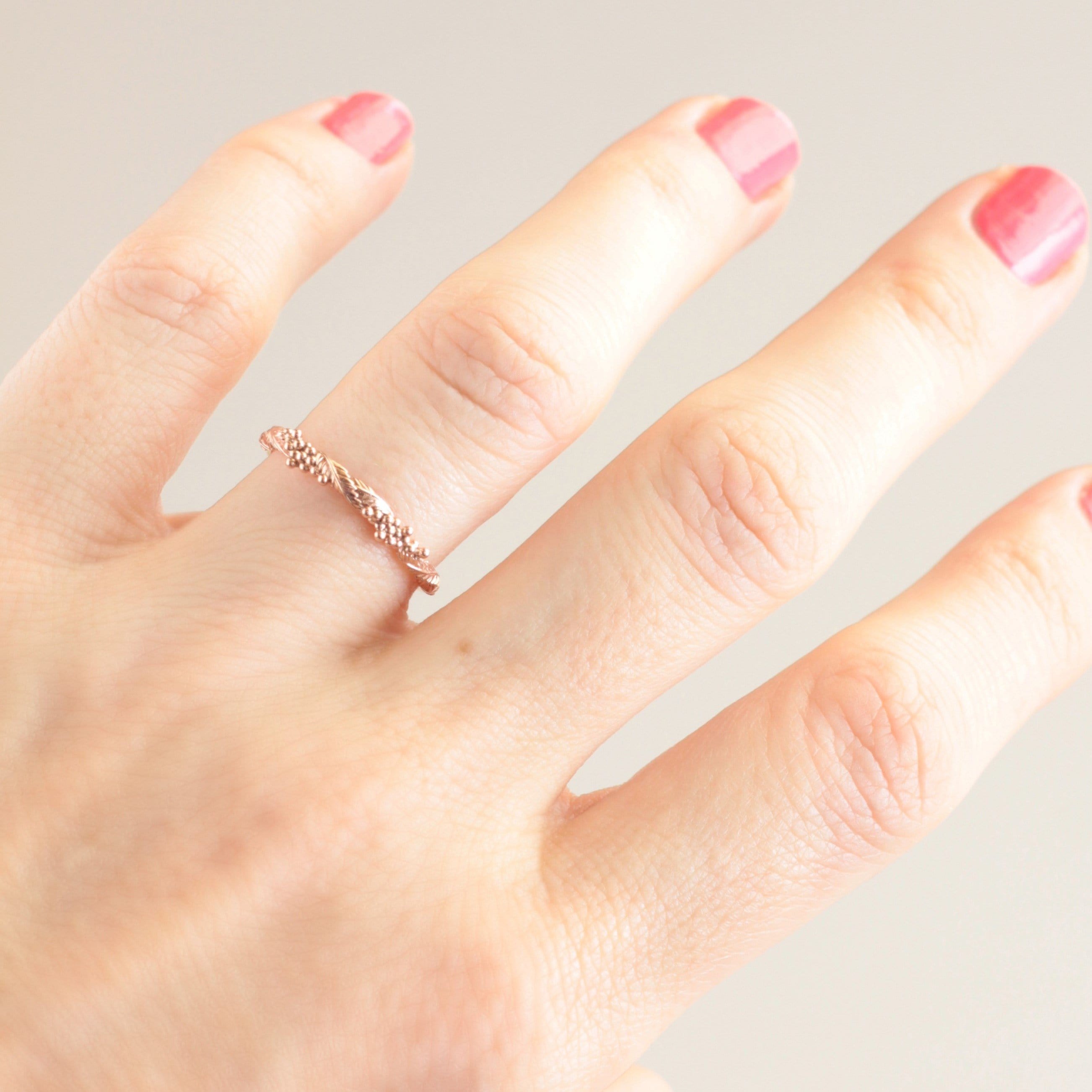 Wattle Wedding Band Leaves