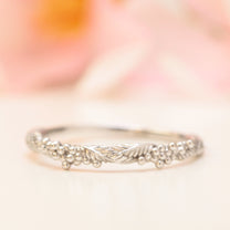 Wattle Wedding Band Leaves